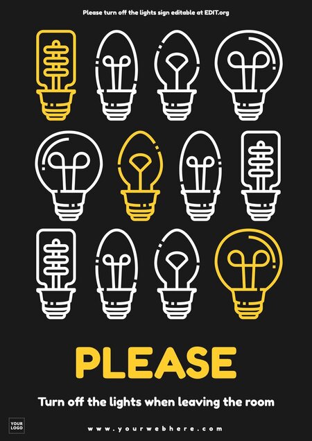 Customize free Turn Off the Lights signs