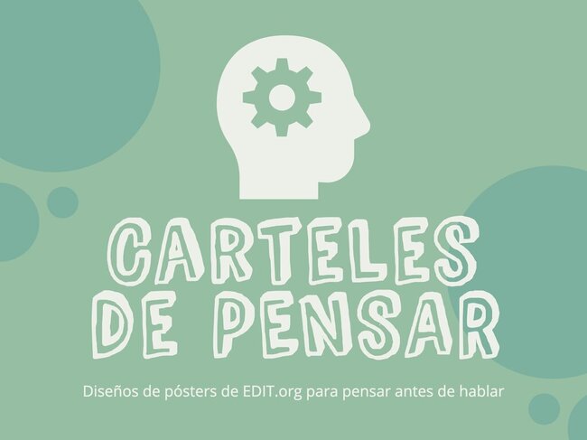 Carteles de Piensa Antes de Hablar personalizables