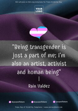Posters for International Transgender Day of Visibility