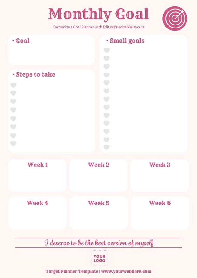 Free Goal Planner Templates