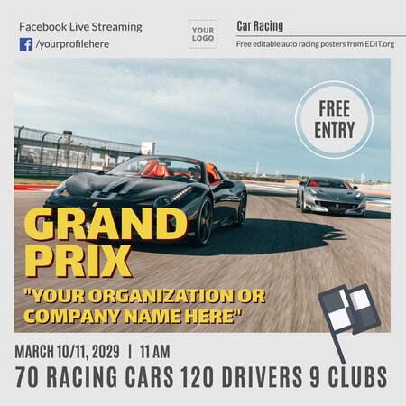 Free Car Racing banner templates