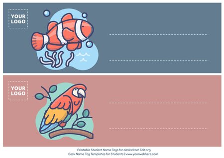 Editable Desk Name Tags for Students