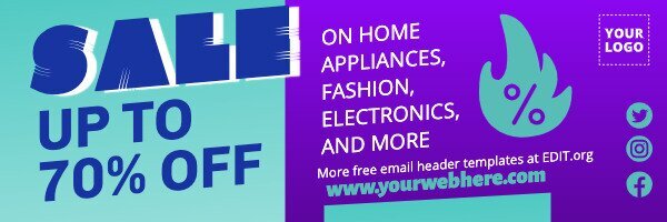 Customize email header templates