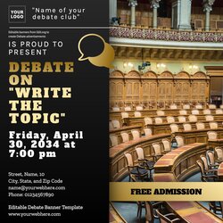 Customizable Debate Flyer Templates Online