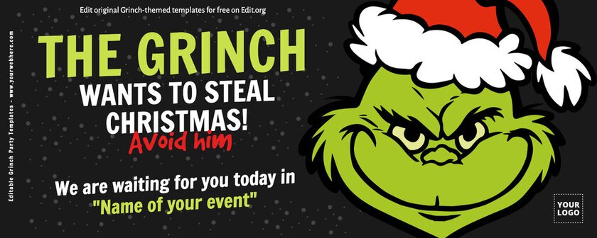 Editable Grinch Party Invitation Templates