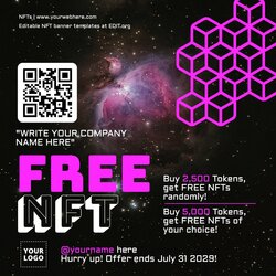 Design NFT banners with free editable templates