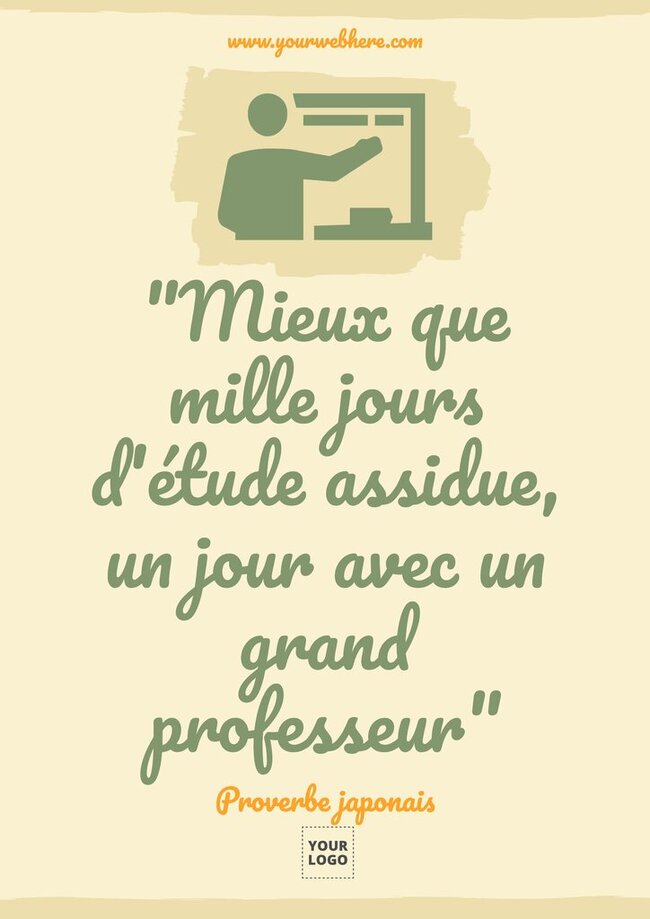 Designs gratuits avec citations inspirantes pour éducateurs