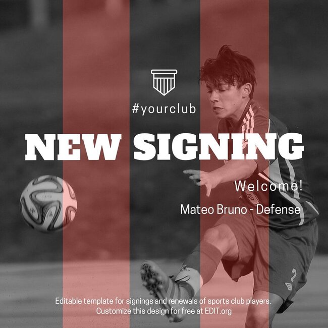 New Signings and Player Renewal Banner Templates