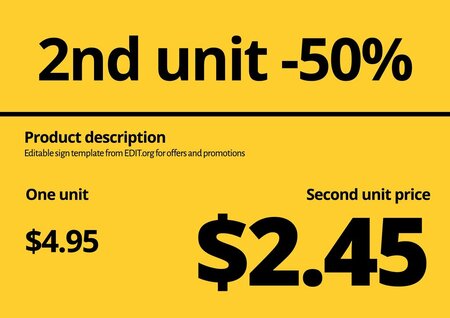 Editable Offer and Promotion Posters