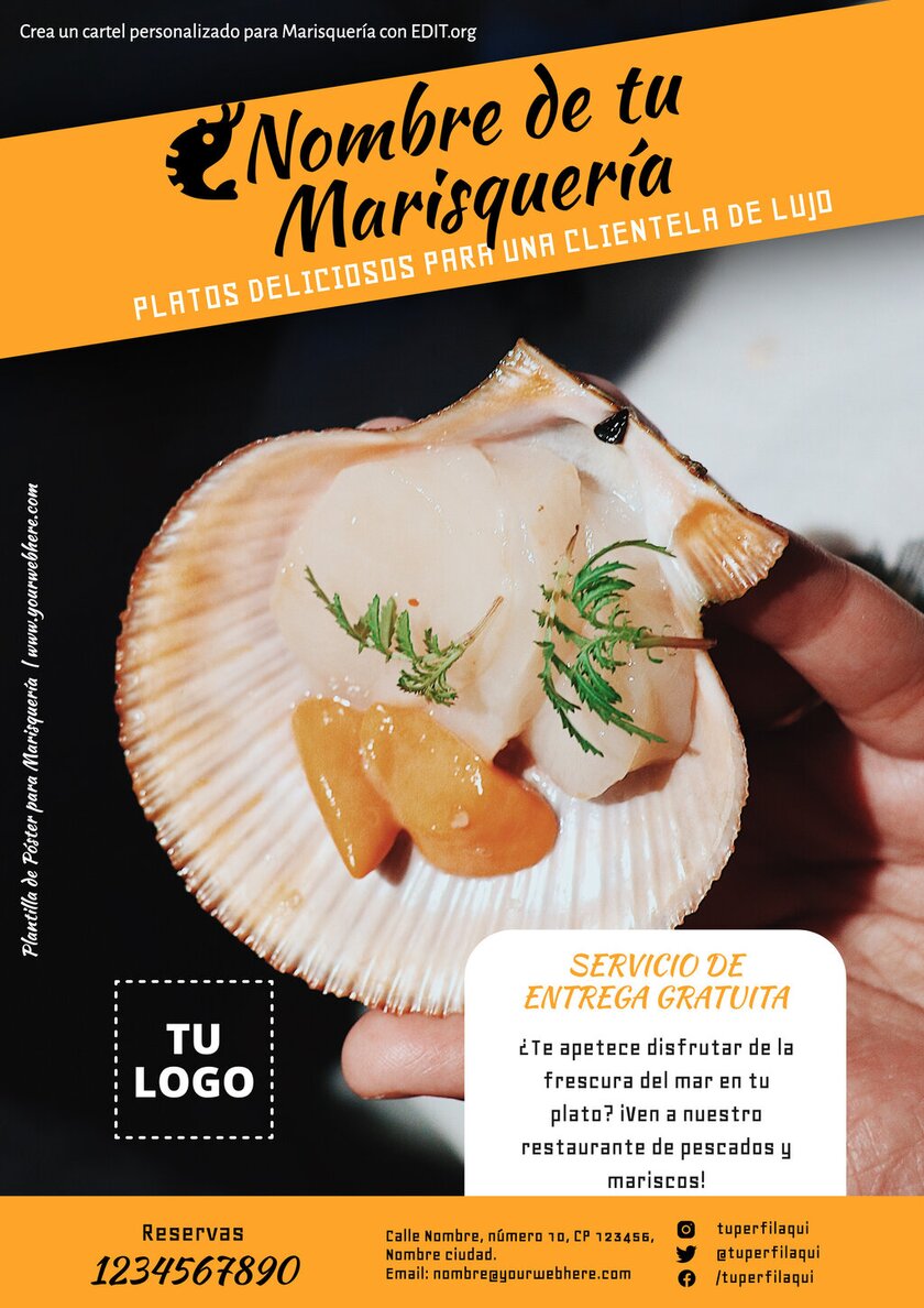 Crea Menús De Marisquerías Gratis Online