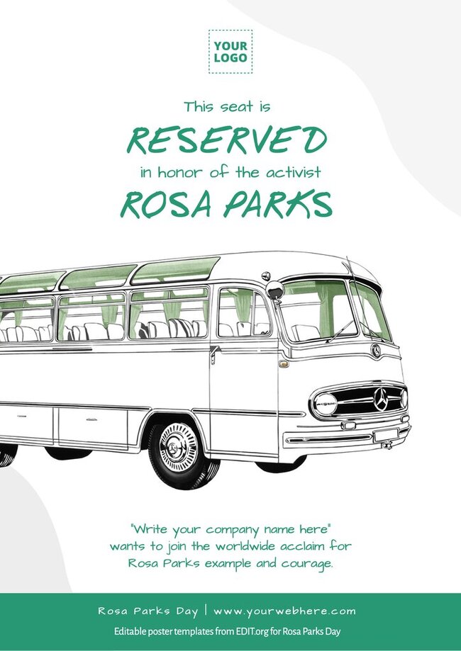 Design Posters for Rosa Parks Day with Free Templates