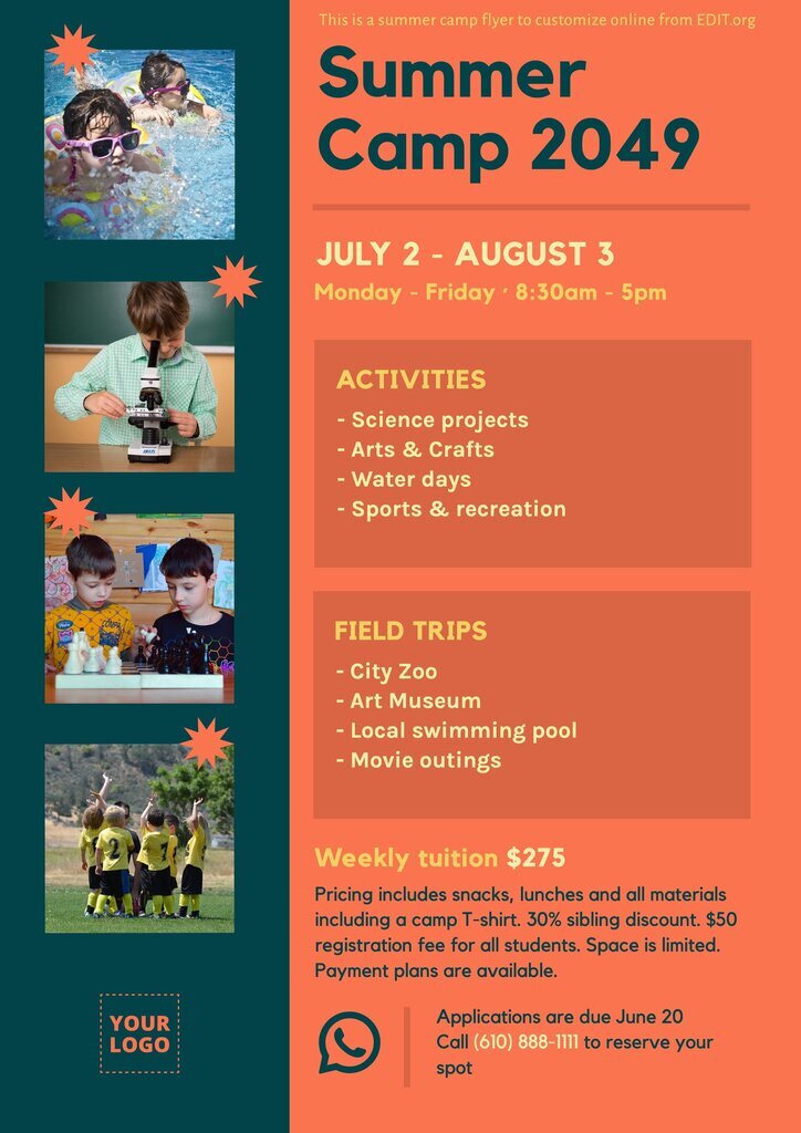 Summer Camp Promotional Flyers