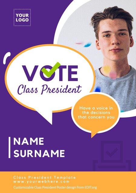 Free Student Council & Class President posters