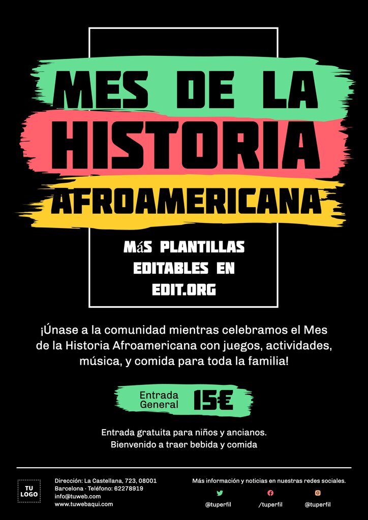 Plantillas del Mes de la Historia Afroamericana editables