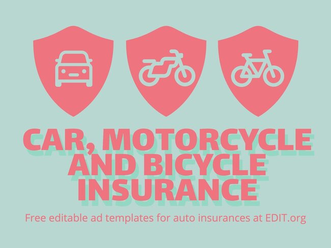 Auto Insurance templates to design ads