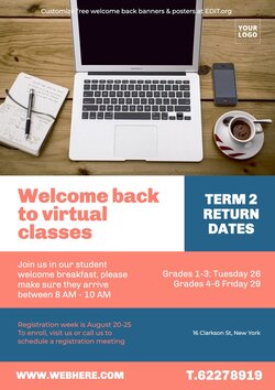 Create welcome back banners and posters for schools