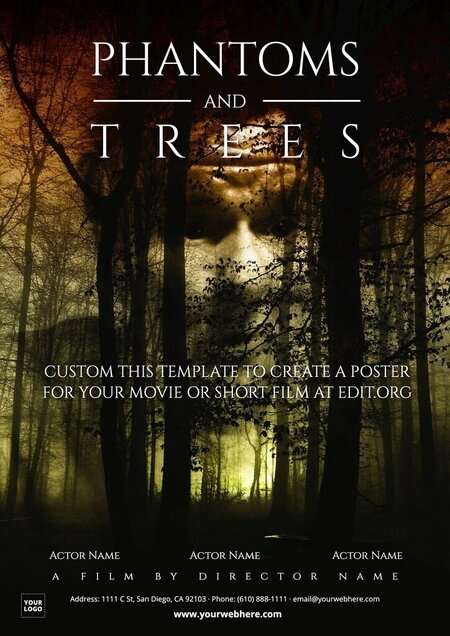 Movie poster templates editable online