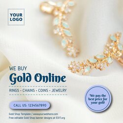 Editable Gold Shop Banner Designs