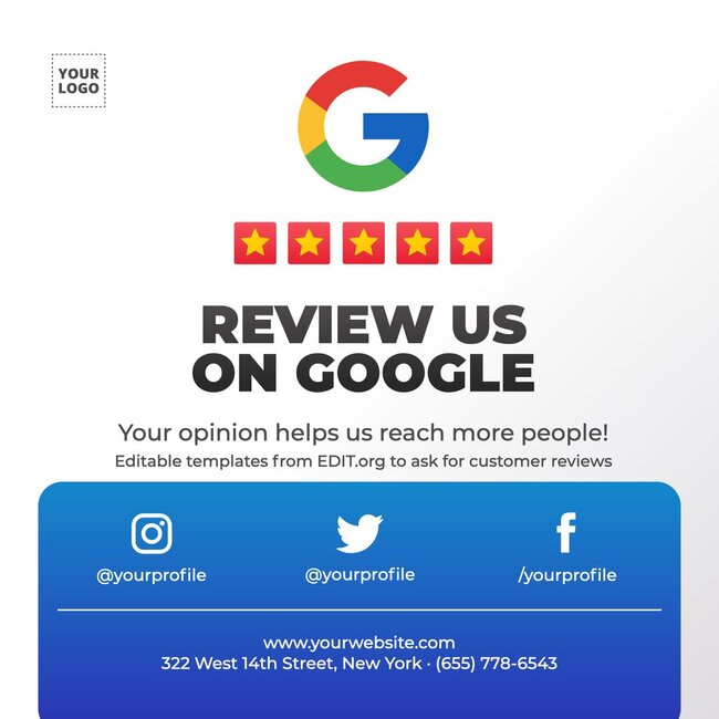 Templates to share customers' feedback