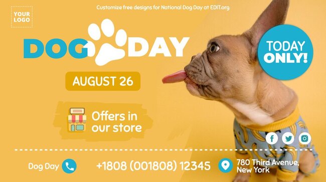 Free National Dog Day templates