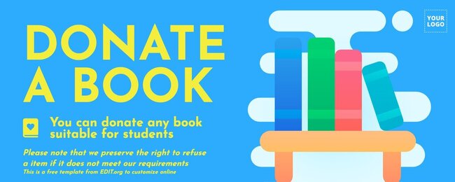 Customize book drive flyer templates