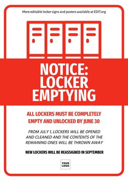 Printable locker room sign templates