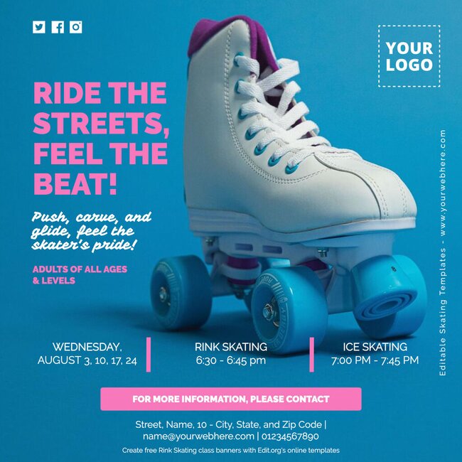 Free Skate Party Flyer Templates