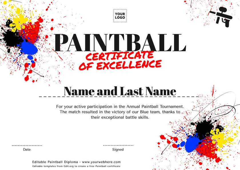 Free Paintball Party Templates to Customize