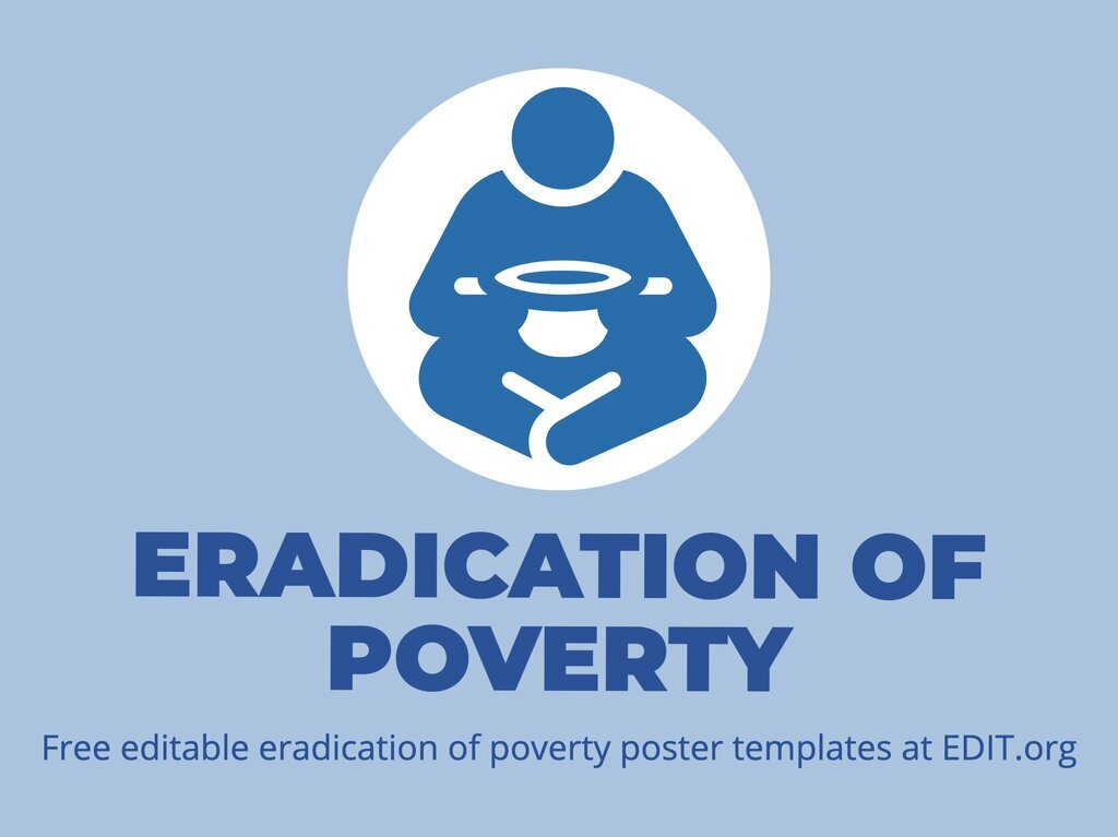 Editable poverty poster templates