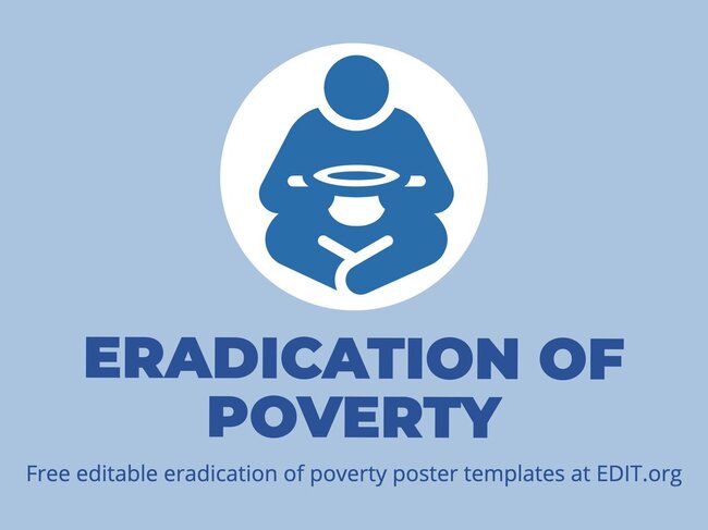 Editable poverty poster templates