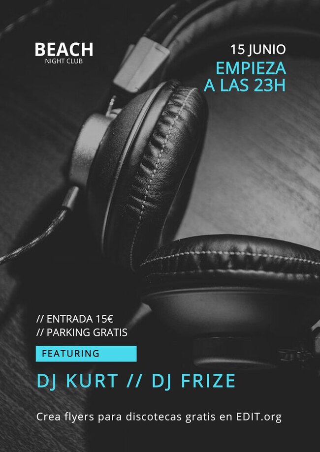 Crea flyers para discotecas gratis con plantillas editables
