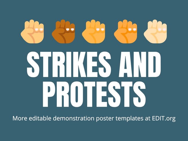Protest poster designs to customize online