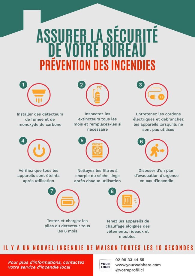 Créez une affiche de prévention des incendies en ligne