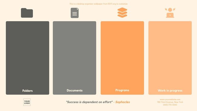 Edit online custom Desktop organizer wallpapers