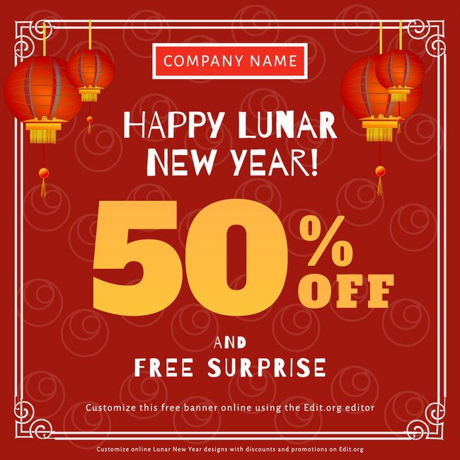 Free Lunar New Year Custom Templates