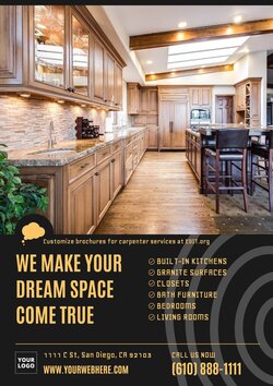 Create a free carpentry flyer and your own business cards templates