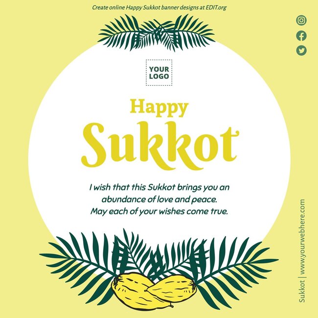 Make a Custom Sukkot Poster Design