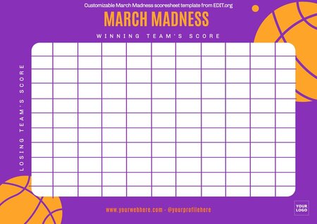 Create March Madness bracket and poster designs