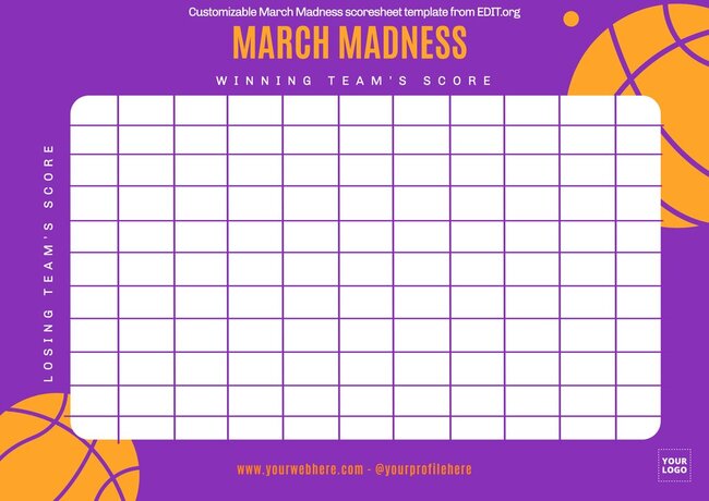Create March Madness bracket and poster designs