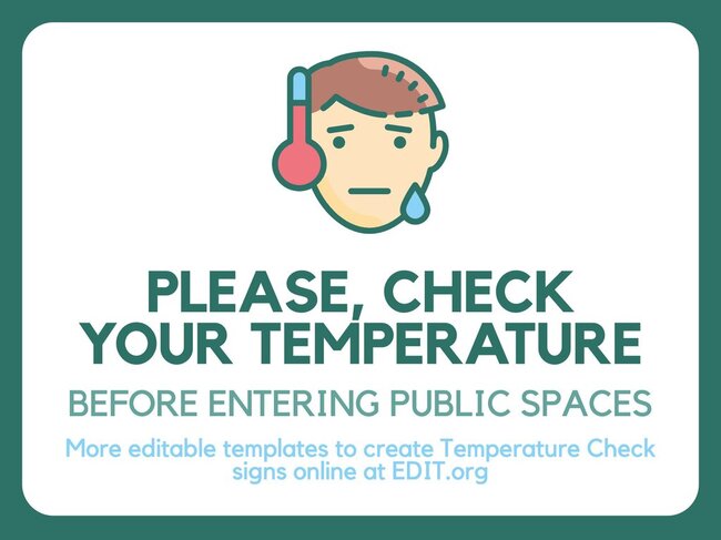 Create Temperature Check signs online