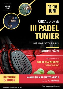 Padel Flyer Vorlagen online Anpassen