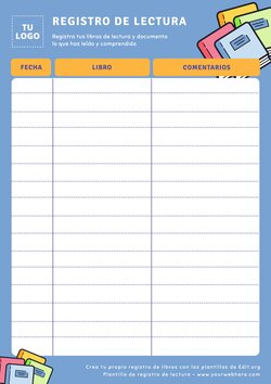 Edita una Hoja de Registro de Lectura online