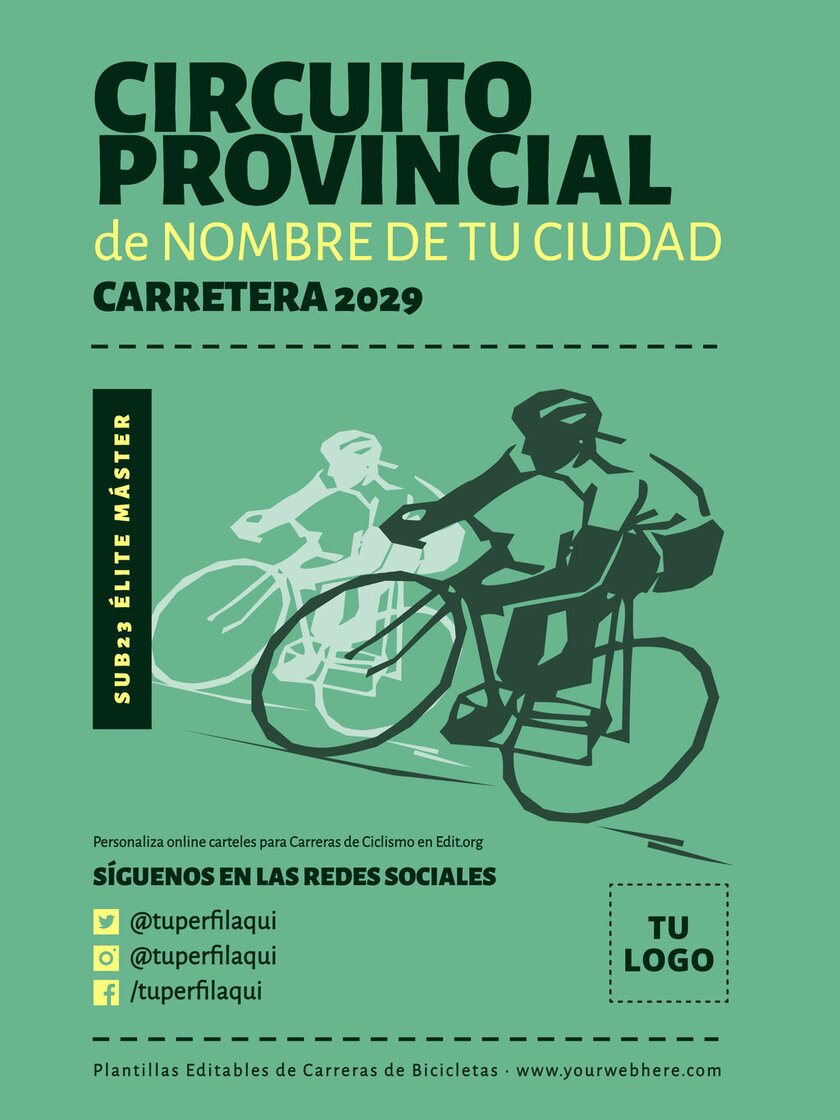 Carreras de Bicicletas: crea banners y pósters gratis