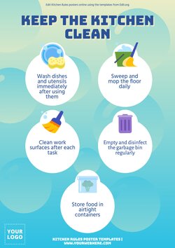 Kitchen Rules Sign Templates to Customize