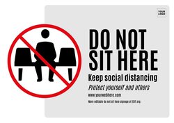 Free Do Not Sit sign templates to print