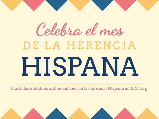 Plantillas de Herencia Hispana Personalizables Gratis
