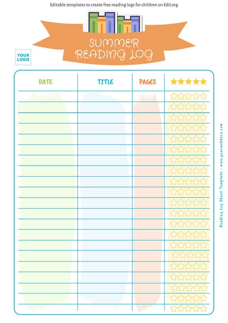 Printable Reading Log Sheet Templates