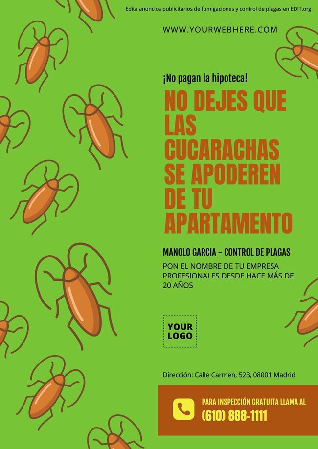 Diseña anuncios de control de plagas personalizados