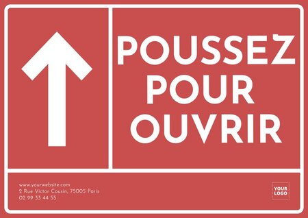 Panneaux 'Pousser & Tirer' pour les portes de votre entreprise