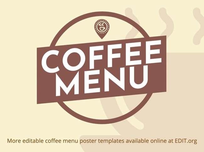 Free coffee menu templates to print